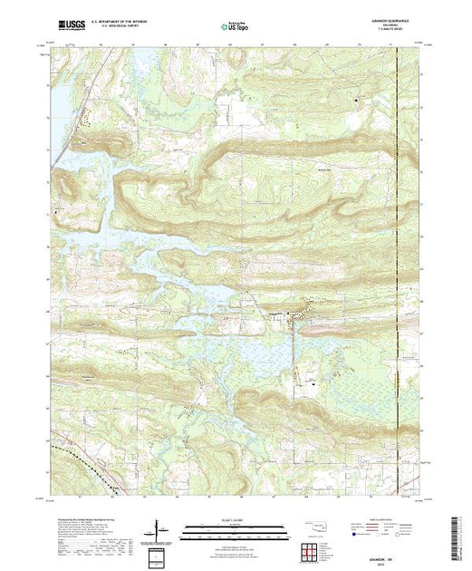 US Topo 7.5-minute map for Adamson OK – American Map Store