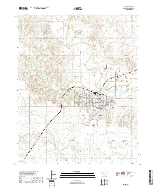 US Topo 7.5-minute map for Alva OK – American Map Store