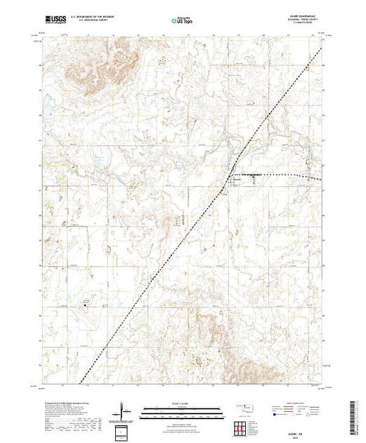 US Topo 7.5-minute map for Avard OK – American Map Store