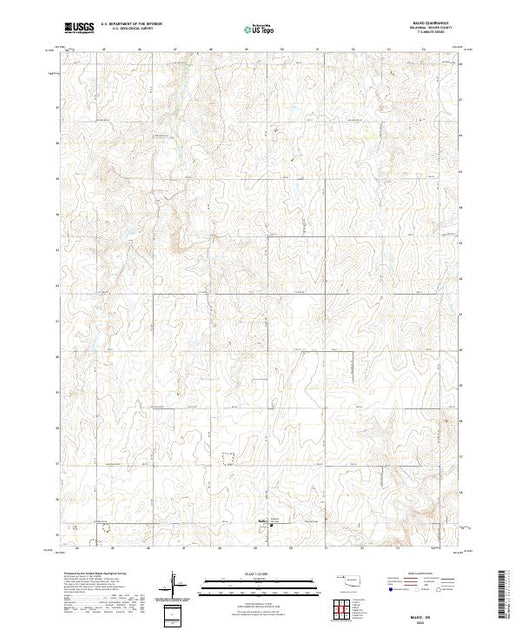 US Topo 7.5-minute map for Balko OK – American Map Store