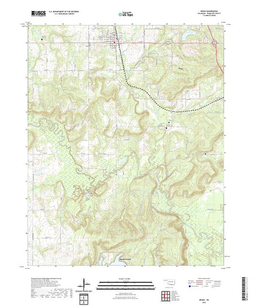 US Topo 7.5-minute map for Beggs OK – American Map Store