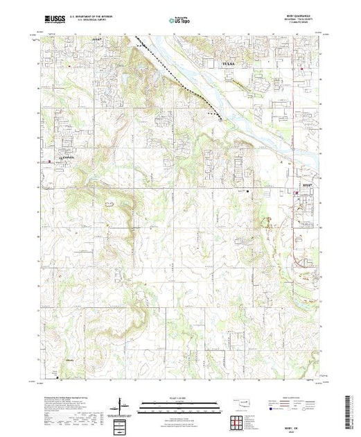 US Topo 7.5-minute map for Bixby OK – American Map Store