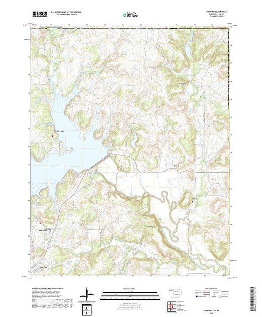 US Topo 7.5-minute map for Bowring OKKS – American Map Store
