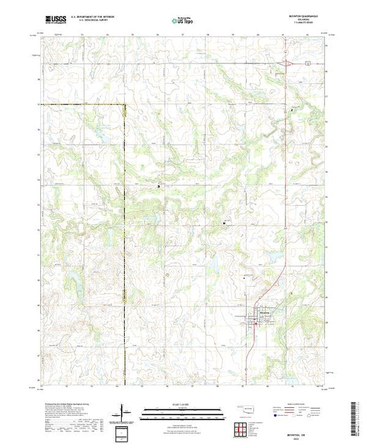 US Topo 7.5-minute map for Boynton OK – American Map Store