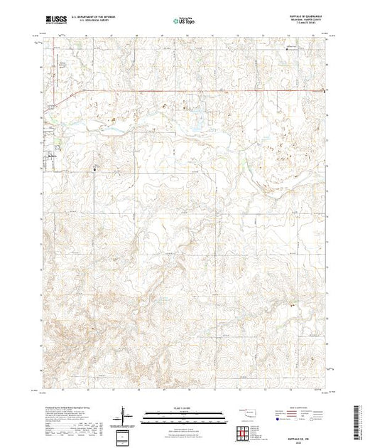 US Topo 7.5-minute map for Buffalo SE OK – American Map Store