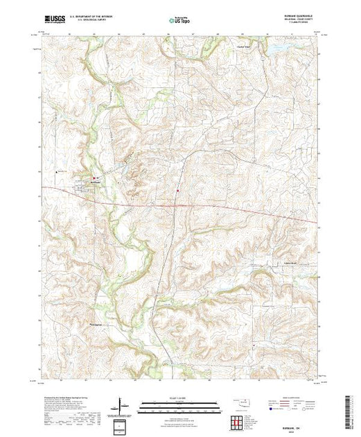 US Topo 7.5-minute map for Burbank OK – American Map Store