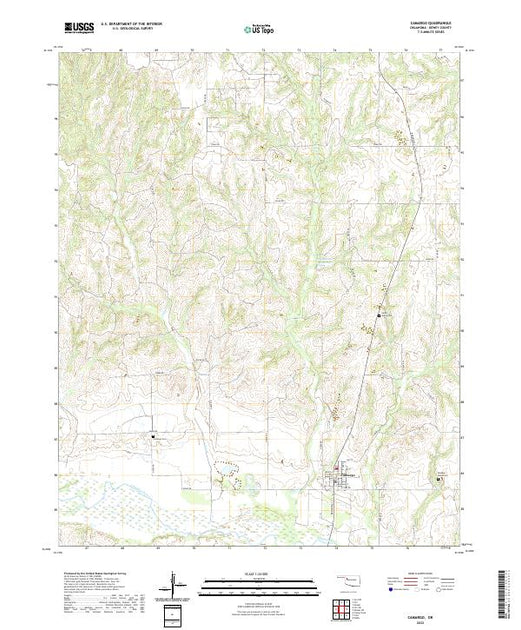 US Topo 7.5-minute map for Camargo OK – American Map Store