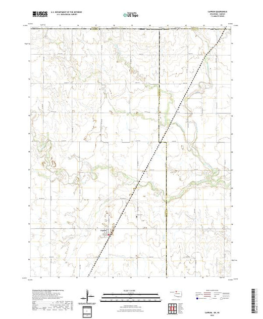 US Topo 7.5-minute map for Capron OKKS – American Map Store