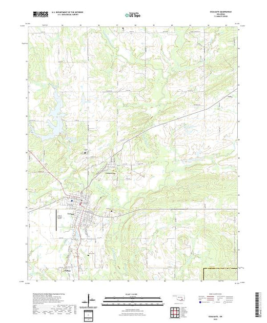 US Topo 7.5-minute map for Coalgate OK – American Map Store