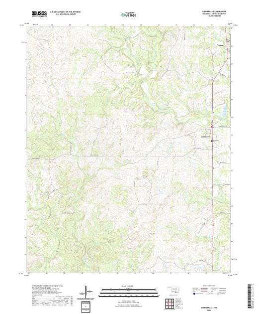 US Topo 7.5-minute map for Connerville OK – American Map Store