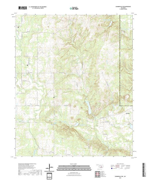 US Topo 7.5-minute map for Connerville NE OK – American Map Store