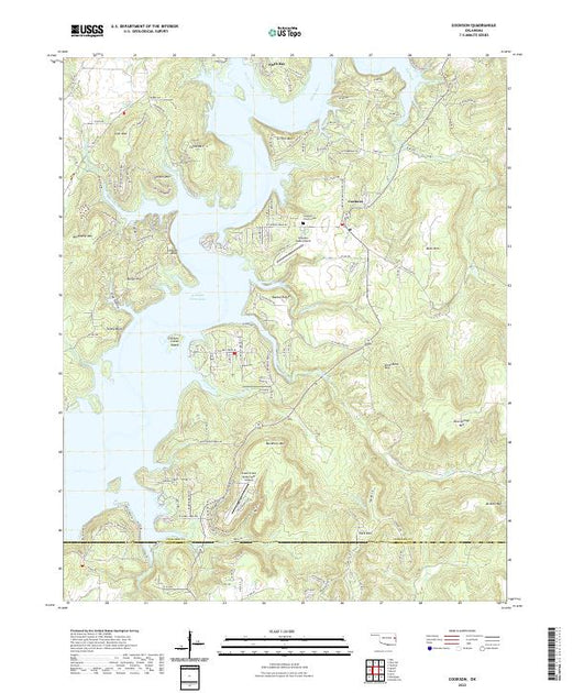 US Topo 7.5-minute map for Cookson OK – American Map Store