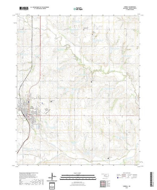 US Topo 7.5-minute map for Cordell OK – American Map Store