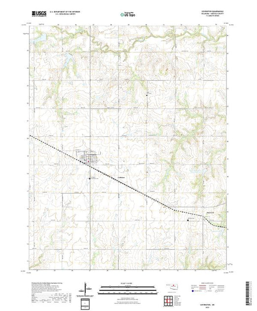 US Topo 7.5-minute map for Covington OK – American Map Store