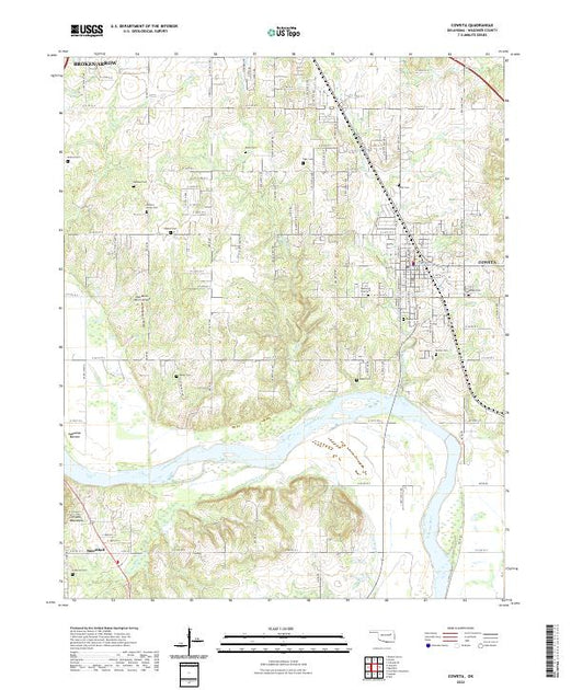 US Topo 7.5-minute map for Coweta OK – American Map Store