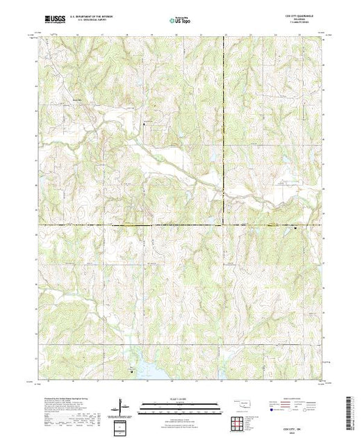 US Topo 7.5-minute map for Cox City OK – American Map Store