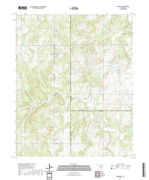 US Topo 7.5-minute map for Cromwell OK – American Map Store
