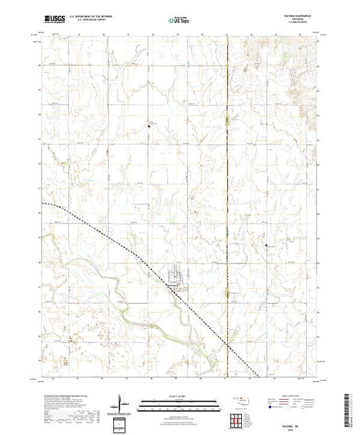 US Topo 7.5-minute map for Dacoma OK – American Map Store