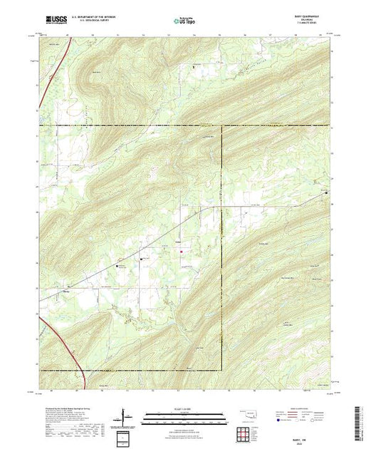 US Topo 7.5-minute map for Daisy OK – American Map Store