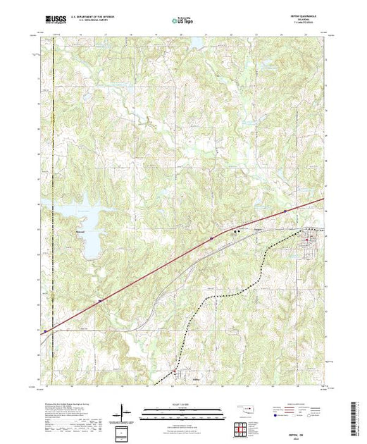 US Topo 7.5-minute map for Depew OK – American Map Store