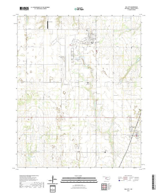 US Topo 7.5-minute map for Dill City OK – American Map Store