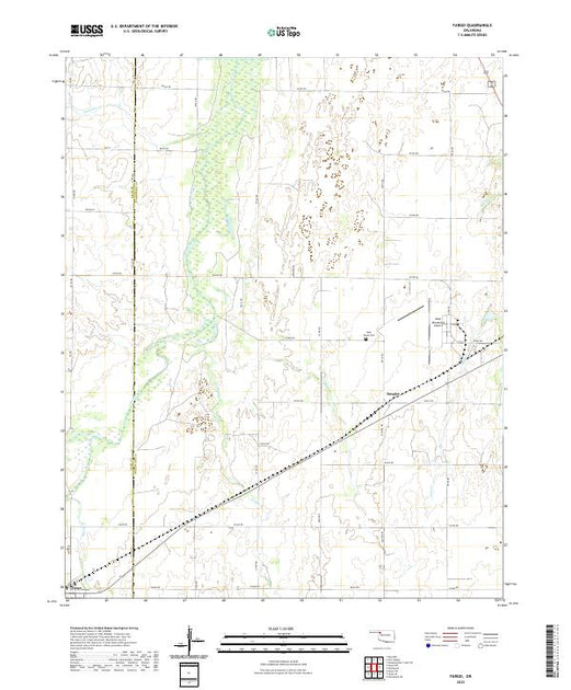US Topo 7.5-minute map for Fargo OK – American Map Store