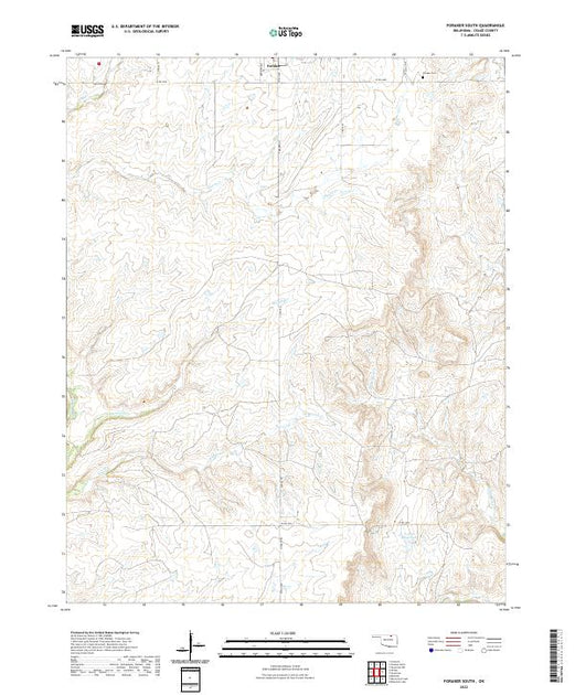 US Topo 7.5-minute map for Foraker South OK – American Map Store