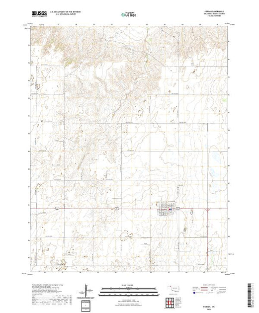 US Topo 7.5-minute map for Forgan OK – American Map Store