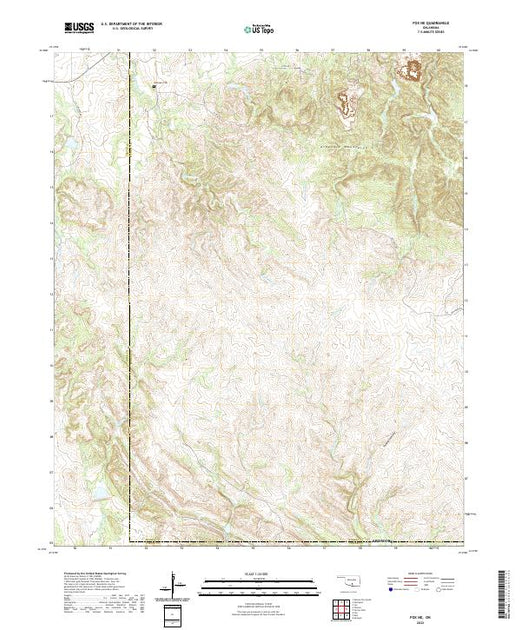 US Topo 7.5-minute map for Fox NE OK – American Map Store