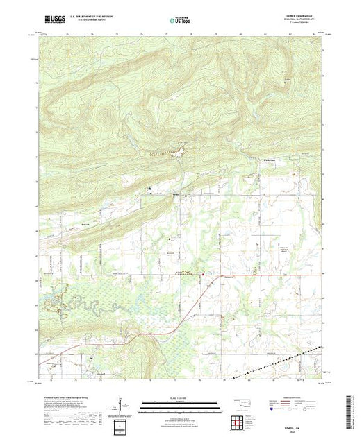 US Topo 7.5-minute map for Gowen OK – American Map Store