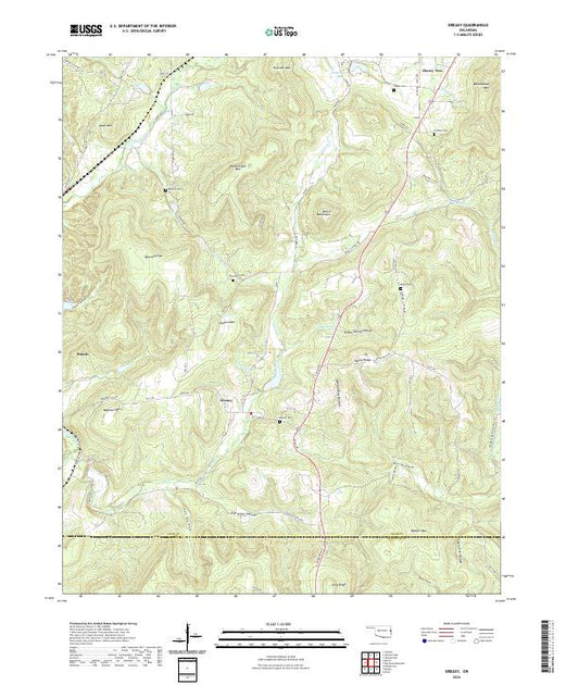 US Topo 7.5-minute map for Greasy OK – American Map Store