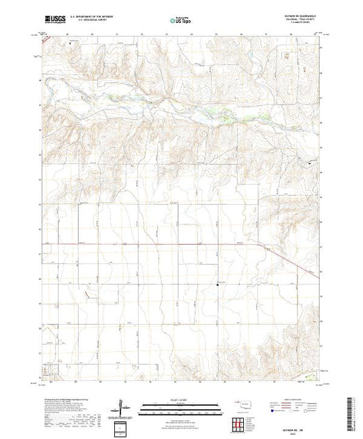 US Topo 7.5-minute map for Guymon NE OK – American Map Store