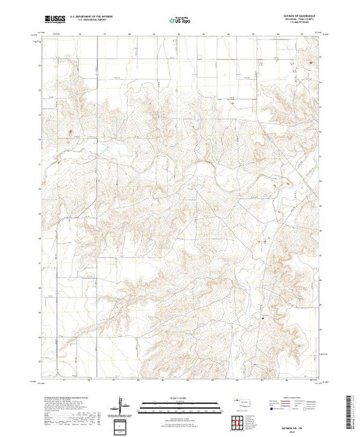 US Topo 7.5-minute map for Guymon SW OK – American Map Store
