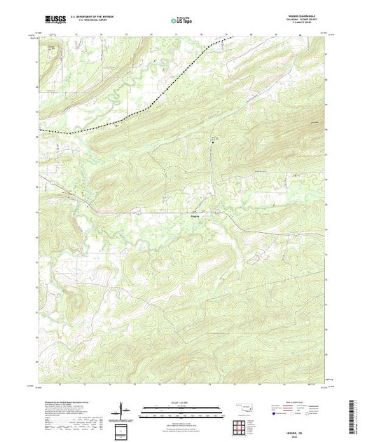 US Topo 7.5-minute map for Higgins OK – American Map Store