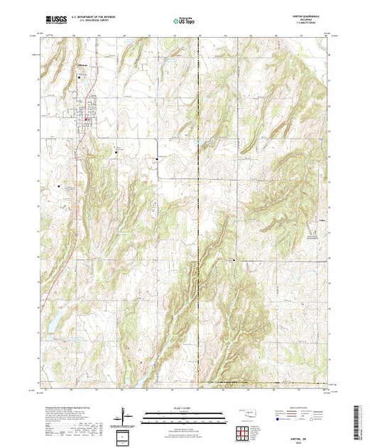 US Topo 7.5-minute map for Hinton OK – American Map Store