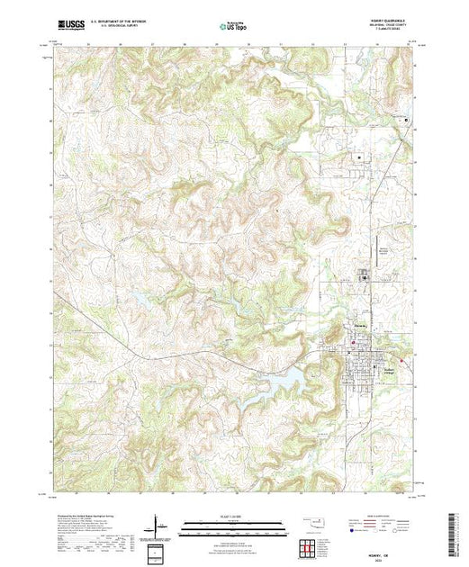 US Topo 7.5-minute map for Hominy OK – American Map Store