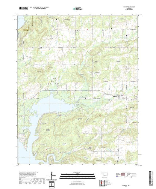 US Topo 7.5-minute map for Hulbert OK – American Map Store