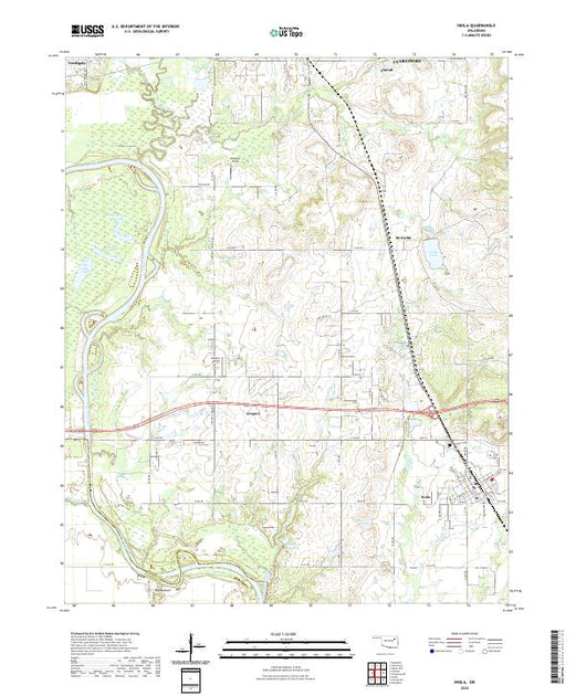 US Topo 7.5-minute map for Inola OK – American Map Store