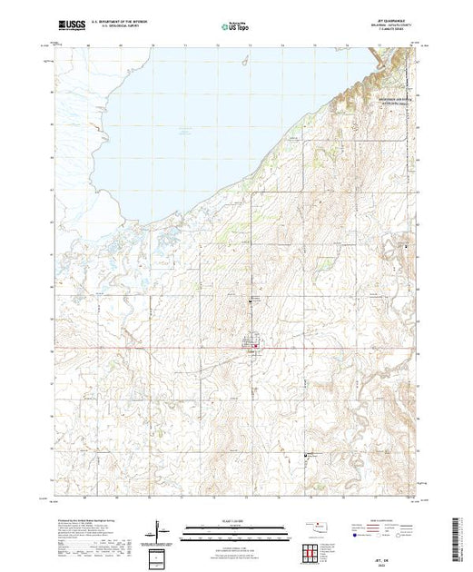 US Topo 7.5-minute map for Jet OK – American Map Store