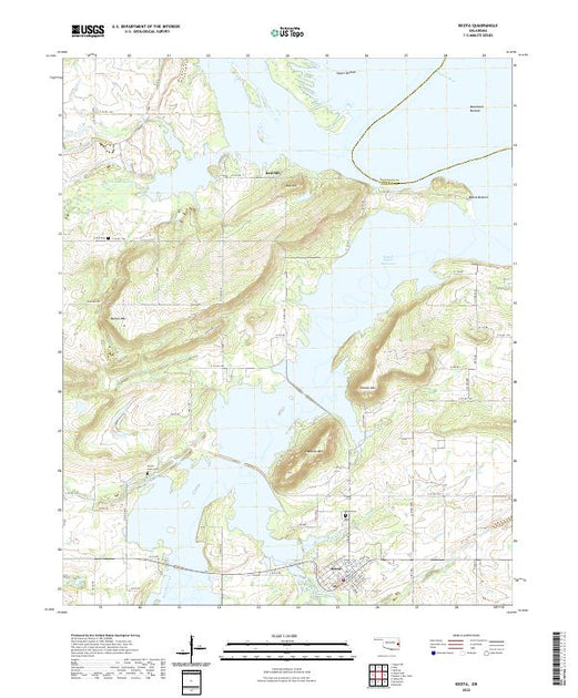 US Topo 7.5-minute map for Keota OK – American Map Store