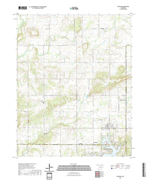 US Topo 7.5-minute map for Ketchum OK – American Map Store