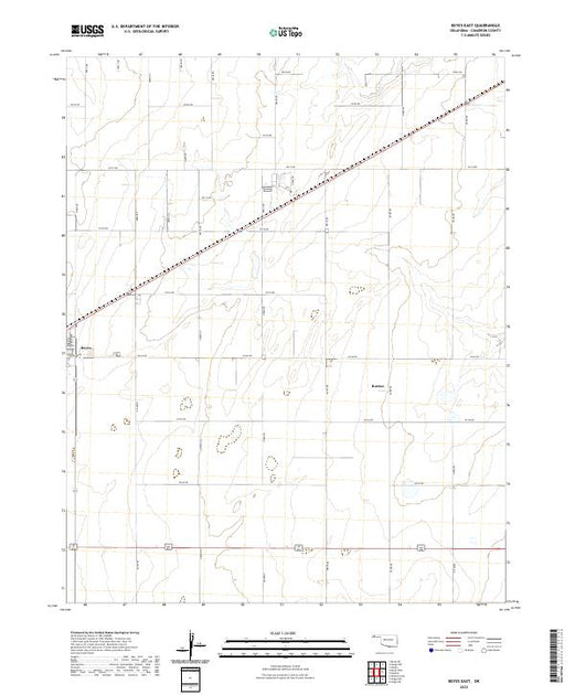 US Topo 7.5-minute map for Keyes East OK – American Map Store