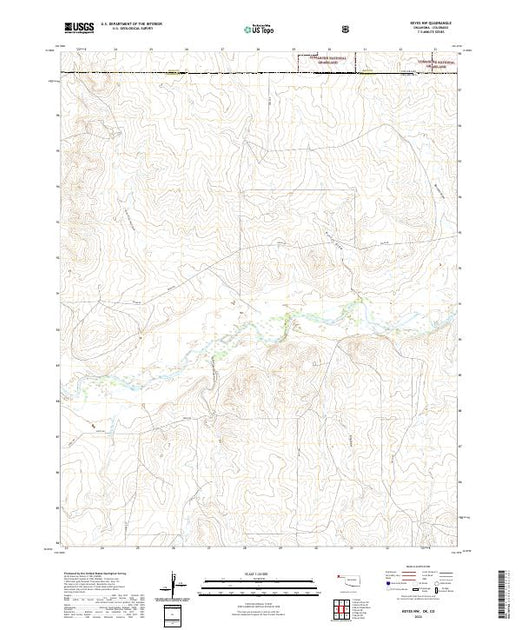 US Topo 7.5-minute map for Keyes NW OKCO – American Map Store