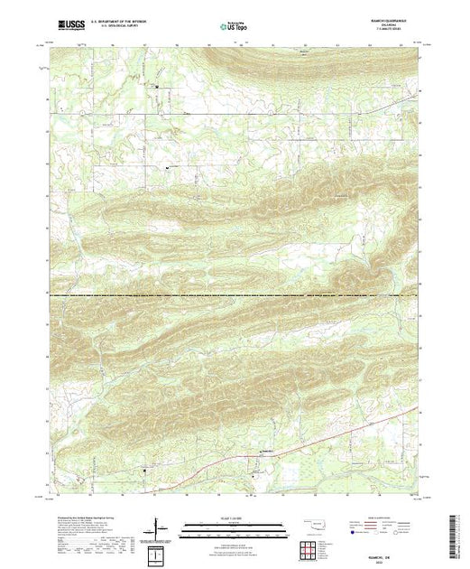 US Topo 7.5-minute map for Kiamichi OK – American Map Store