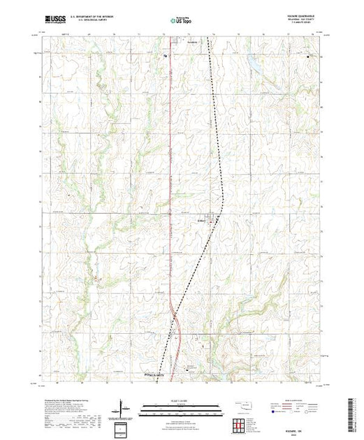 US Topo 7.5-minute map for Kildare OK – American Map Store