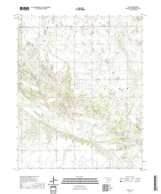 US Topo 7.5-minute map for Lacey OK – American Map Store