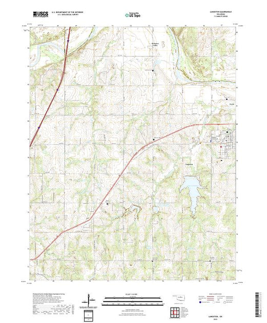 US Topo 7.5-minute map for Langston OK – American Map Store