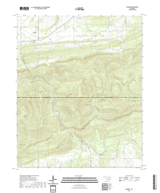 US Topo 7.5-minute map for Lequire OK – American Map Store