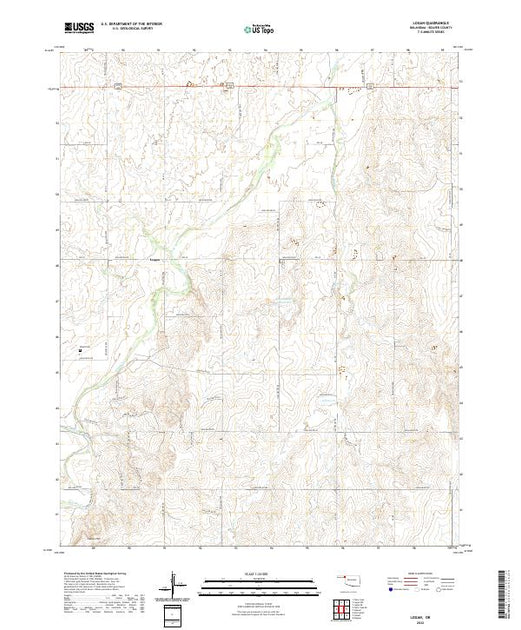 US Topo 7.5-minute map for Logan OK – American Map Store