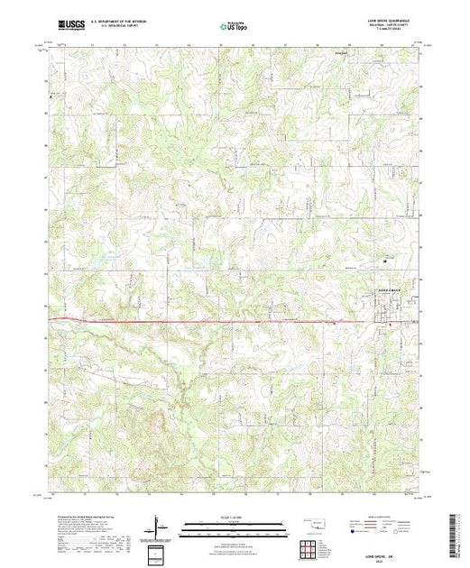 US Topo 7.5-minute map for Lone Grove OK – American Map Store